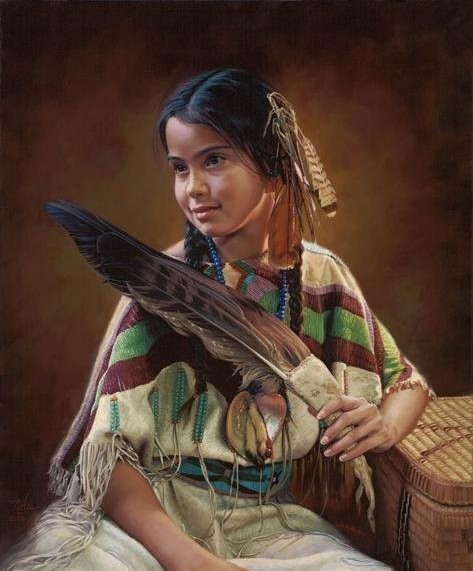 Indian Maiden Girl (in Clipart)